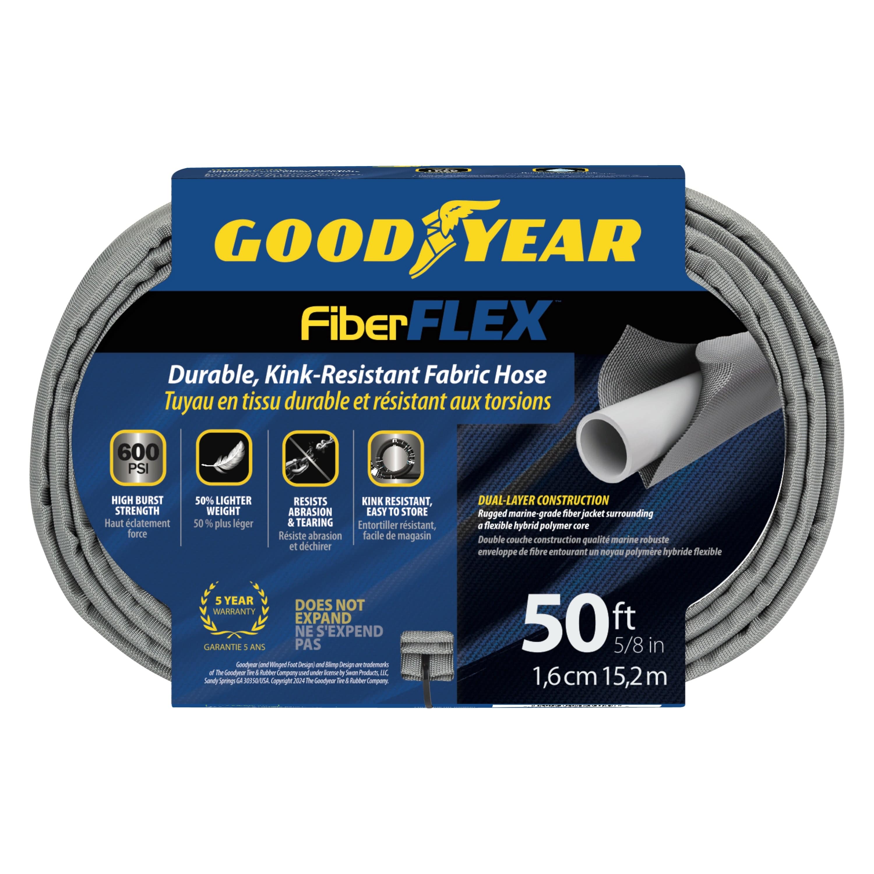FiberFLEX Heavy Duty Fabric Hose, Kink- Resistant | Goodyear